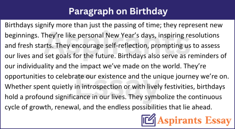 Paragraph on Birthday in English (100, 150, 200, 250 Words)