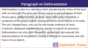Paragraph on Deforestation in English (100, 150, 200, 250 Words)