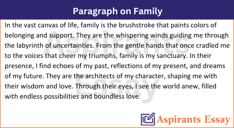 Paragraph on Family in English (100, 150, 200, 250 Words)