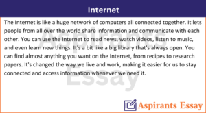 Paragraph on Internet in English (100, 150, 200, 250 Words)