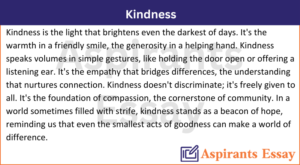 Paragraph on Kindness in English (100, 150, 200, 250 Words)
