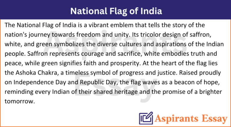 Paragraph on National Flag of India in English (100, 150, 200, 250 Words)
