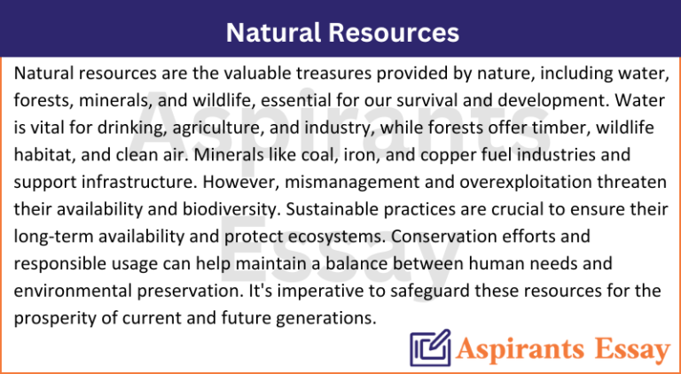 Paragraph on Natural Resources in English (100, 150, 200, 250 Words)