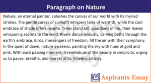 Paragraph on Nature in English (100, 150, 200, 250 Words)