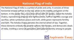 Paragraph on National Flag of India in English (100, 150, 200, 250 Words)