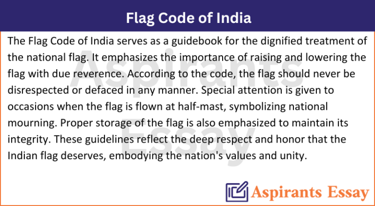 Paragraph on Flag Code of India in English (100, 150, 200, 250 Words)
