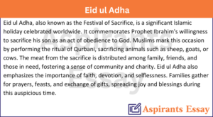 Paragraph on Eid ul Adha in English (100, 150, 200, 250 Words)