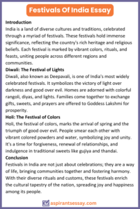 Essay on Festivals Of India in English (150, 200, 250, 500 Words)