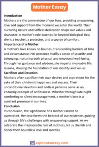 Essay on Mother in English (150, 200, 250, 500 Words)