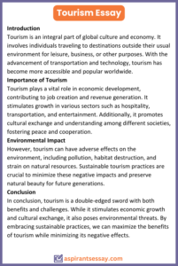 Essay on Tourism in English (150, 200, 250, 500 Words)