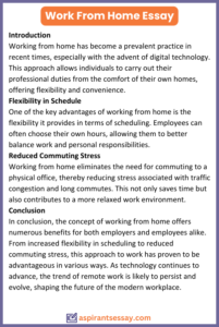 Essay on Work From Home in English (150, 200, 250, 500 Words)