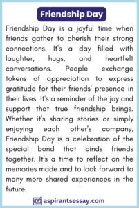Paragraph on Friendship Day in English (100, 150, 200, 250 Words)