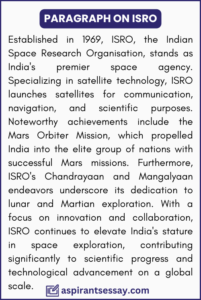Paragraph on ISRO in English (100, 150, 200, 250 Words)