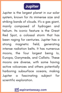 Paragraph on Jupiter in English (100, 150, 200, 250 Words)