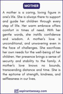 Paragraph on Mother in English (100, 150, 200, 250 Words)