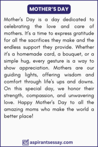 Paragraph on Mother’s Day in English (100, 150, 200, 250 Words)