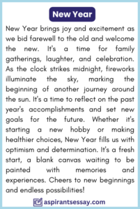 Paragraph on New Year in English (100, 150, 200, 250 Words)