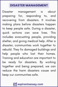 Paragraph on Disaster Management in English (100, 150, 200, 250 Words)