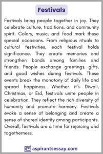 Paragraph on Festivals in English (100, 150, 200, 250 Words)