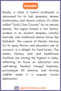 Paragraph on Kerala in English (100, 150, 200, 250 Words)