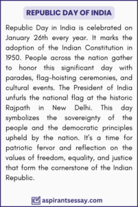 Paragraph on Republic Day of India in English (100, 150, 200, 250 Words)