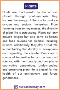Paragraph on Plants in English (100, 150, 200, 250 Words)