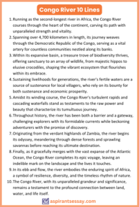10 Lines on Congo River in English