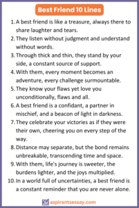 10 Lines on Best Friend in English