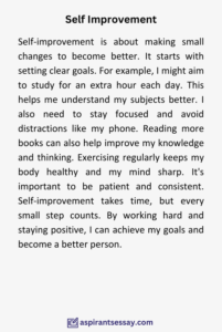 Paragraph on Self Improvement in English (100, 150, 200, 250 Words)