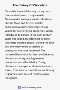Paragraph on The History Of Chocolate in English (100, 150, 200, 250 Words)